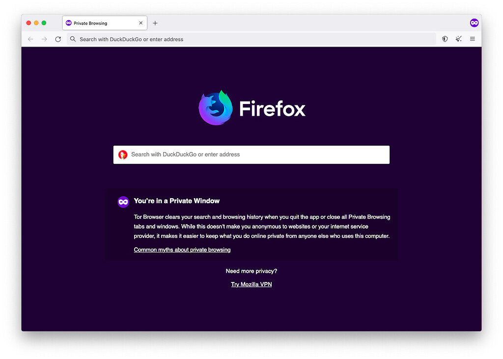 Private window shows Firefox logo and text - Tor Browser Feedback - Tor Project Forum