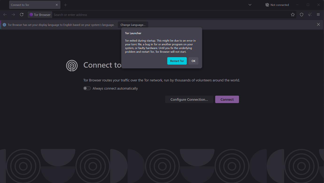 Problem To Use Tor Browser on Windows 11 - Tor Browser Desktop - Tor ...